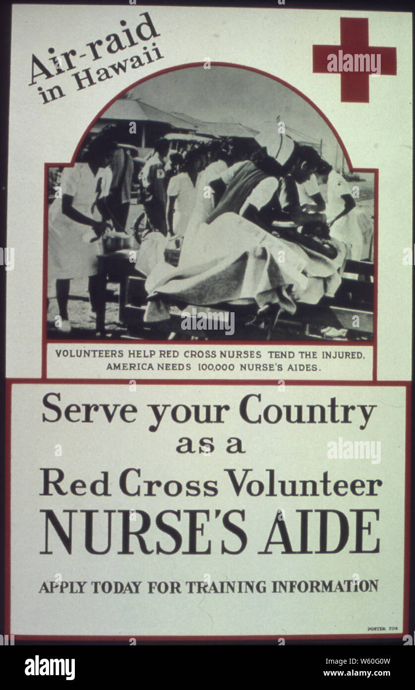 Air raid in Hawaii -- Red Cross Stock Photo - Alamy