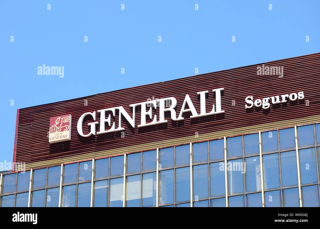 Generali Italian insurance company sign Stock Photo - Alamy