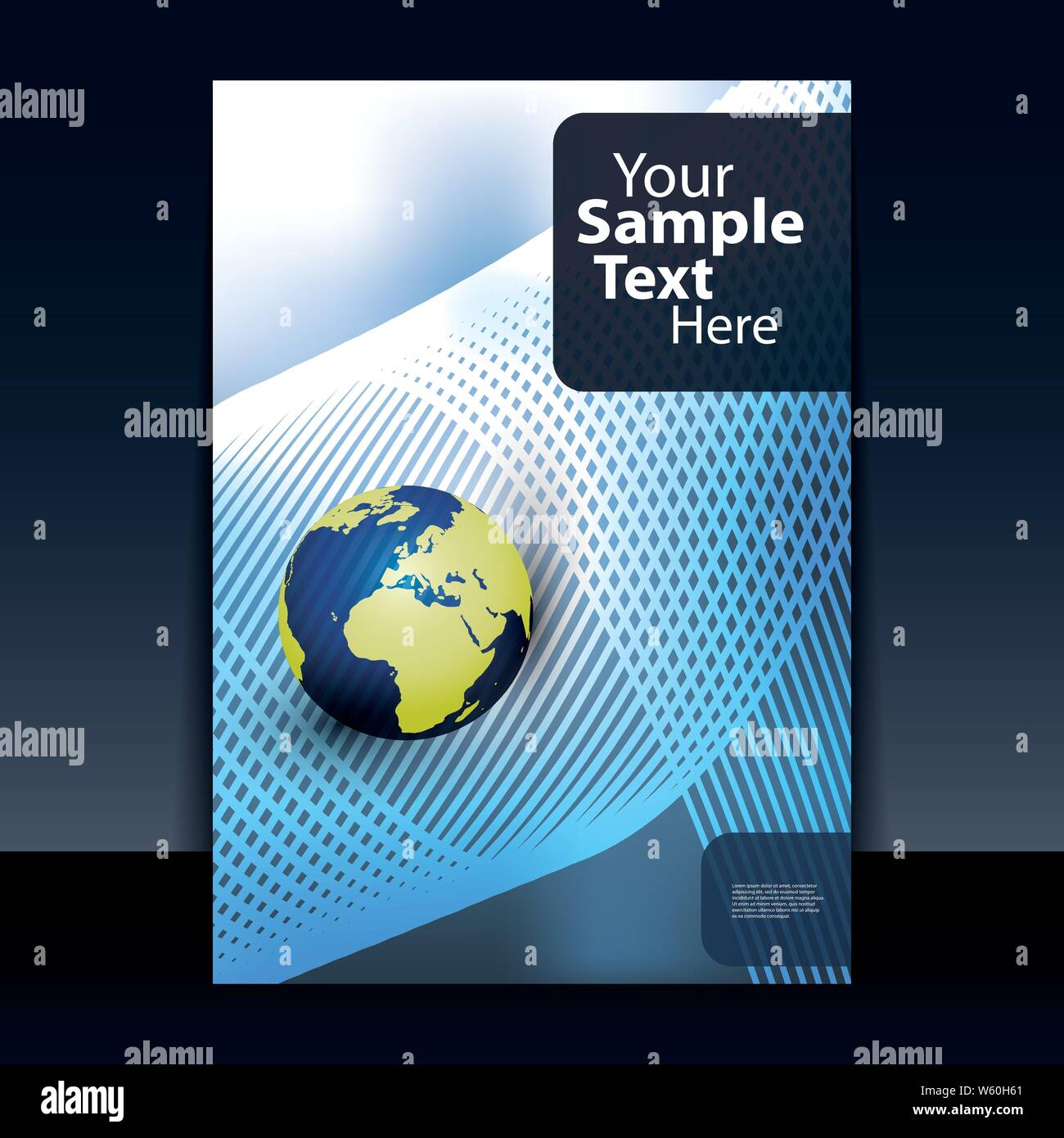 Abstract Colorful Flyer or Book Cover Design with Earth Globe for ...