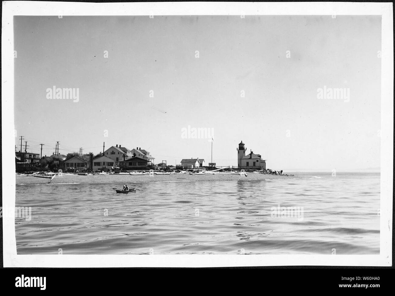 Alki Point Lighthouse, July 1944 Stock Photo - Alamy