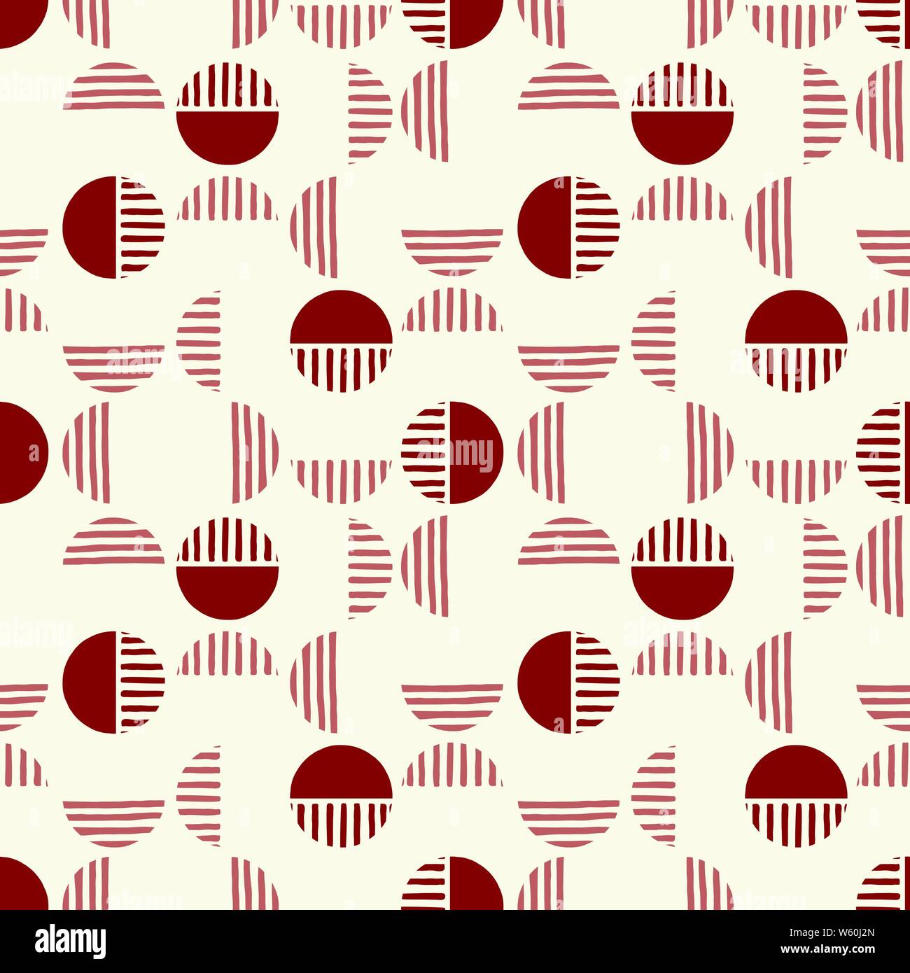 Small Scale Retro Geo Dots and Half Dots Vector Seamless Pattern. Over ...