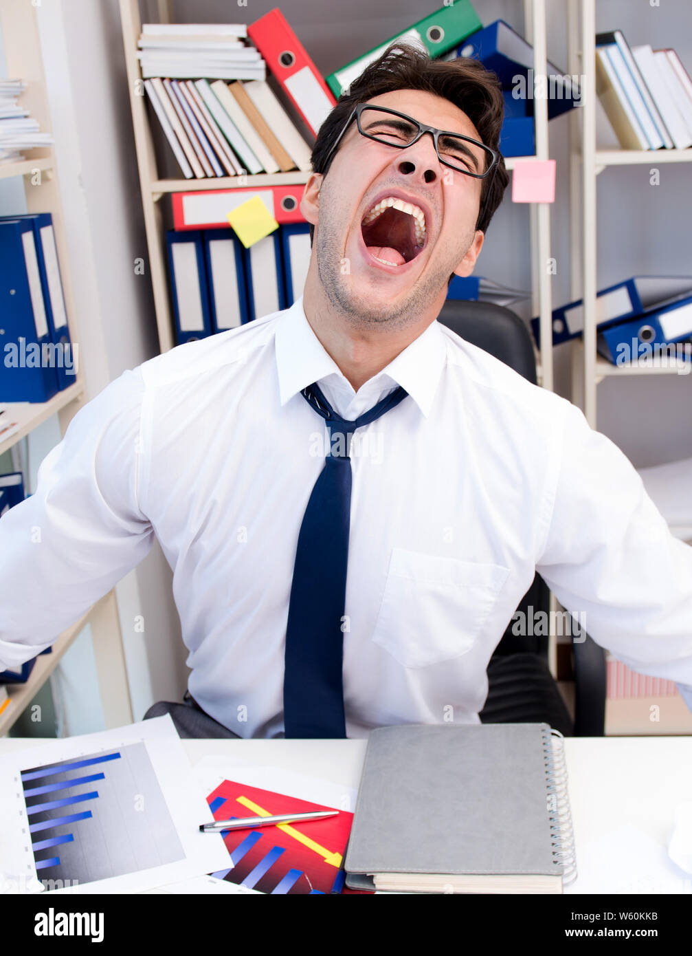 The angry and scary businessman in the office Stock Photo - Alamy