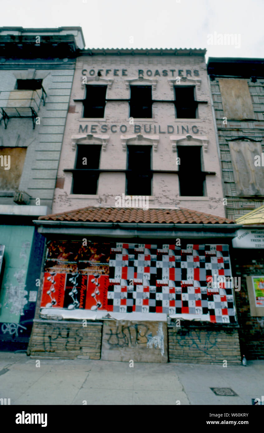 Washington DC, USA, 1997 Vacant commercial buildings in the middle of ...