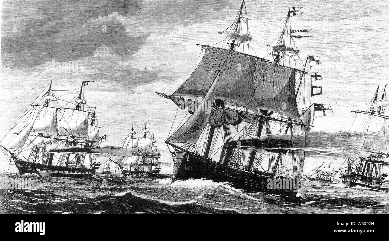 Das Reichsgeschwader der Kaiserlichen Marine 1872 Stock Photo - Alamy