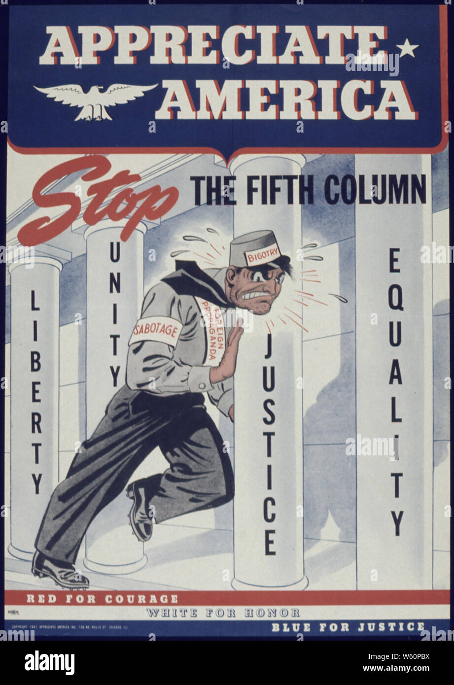 Appreciate America Stop the Fifth Column Stock Photo - Alamy
