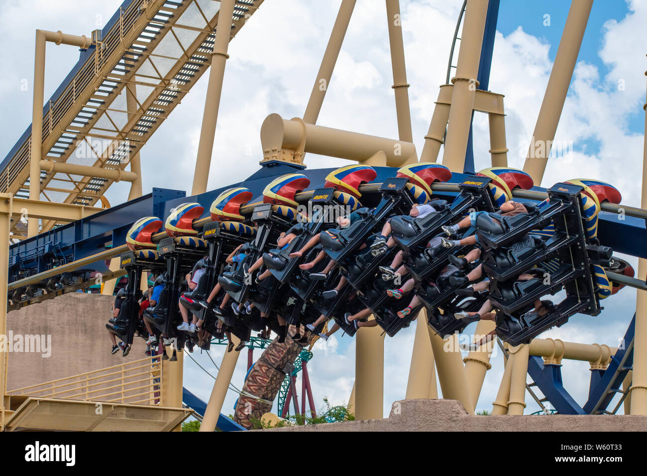 Montu roller coaster hi-res stock photography and images - Alamy