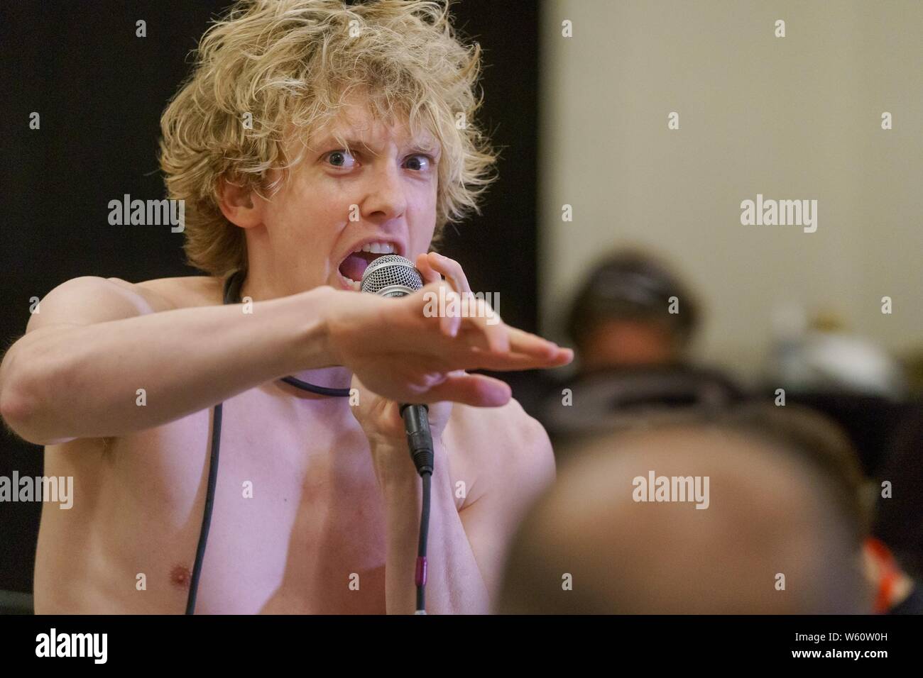New York, NY, USA. 30th July, 2019. Andrew Polec Photo Call for BAT OUT ...