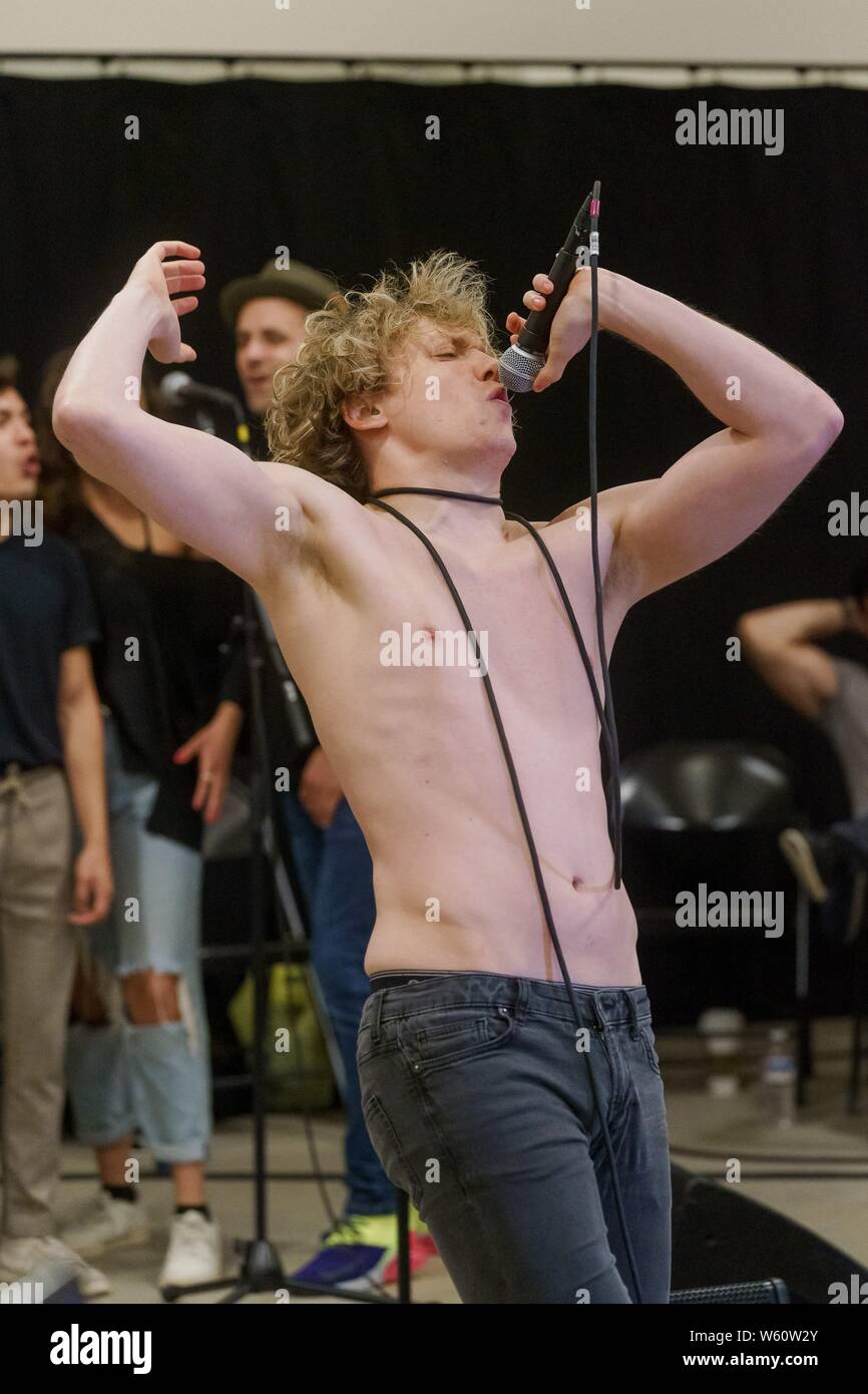 New York, NY, USA. 30th July, 2019. Andrew Polec Photo Call for BAT OUT ...