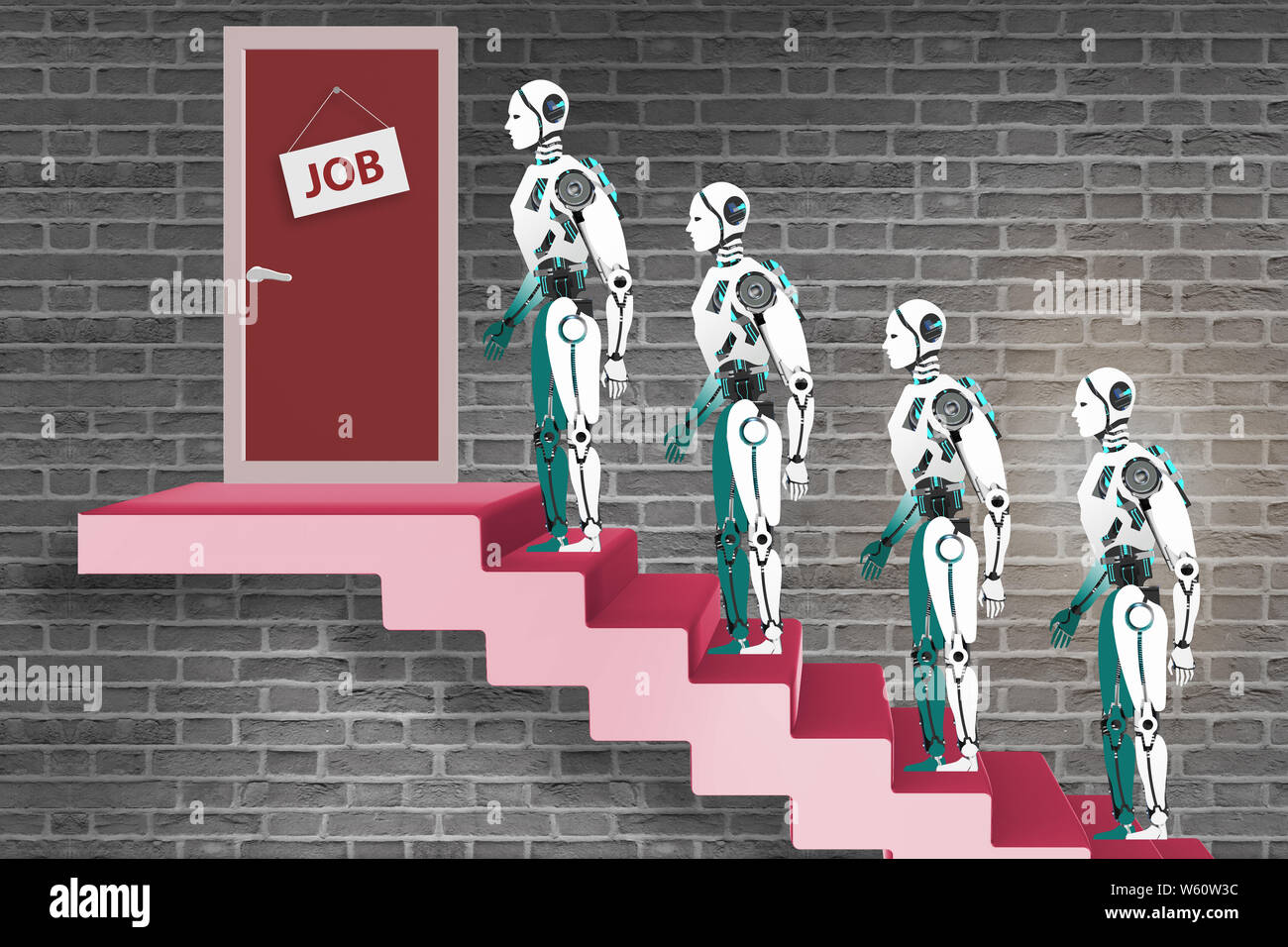 3d rendering office robots hi-res stock photography and images - Alamy