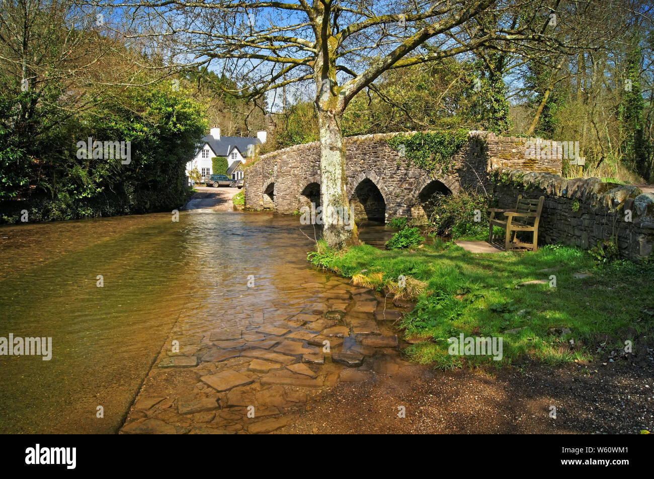 UK,Somerset,Exmoor,Bury Bridge & River Haddeo Stock Photo - Alamy