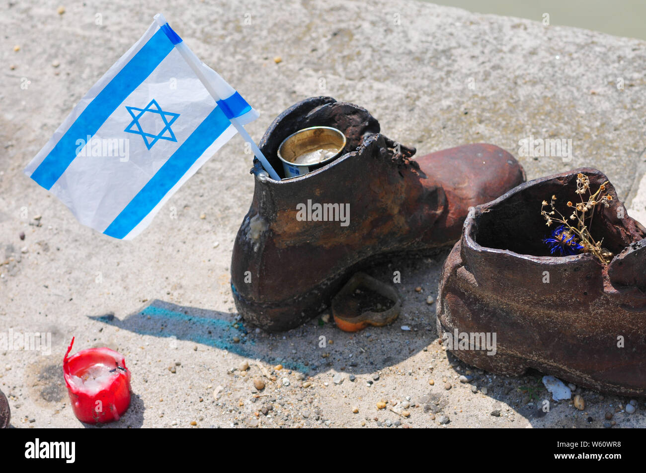 Sculpted shoes as a Memorial for Jews killed during WWII by the river ...