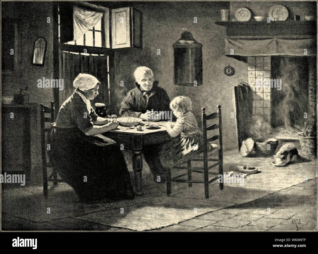 David Adolph Constant Artz - Bij grootouders (EGM 1898-1 Stock Photo ...