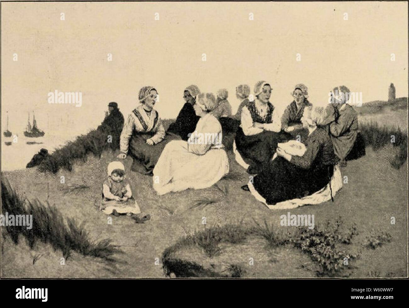 David Adolph Constant Artz - Zondagmorgen op Scheveningen (EGM 1898-1 ...