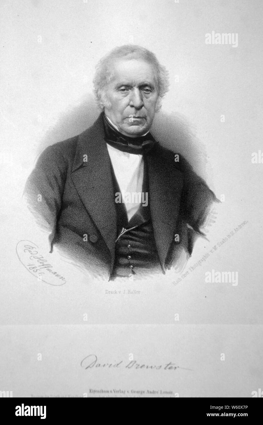 David Brewster Litho Stock Photo - Alamy