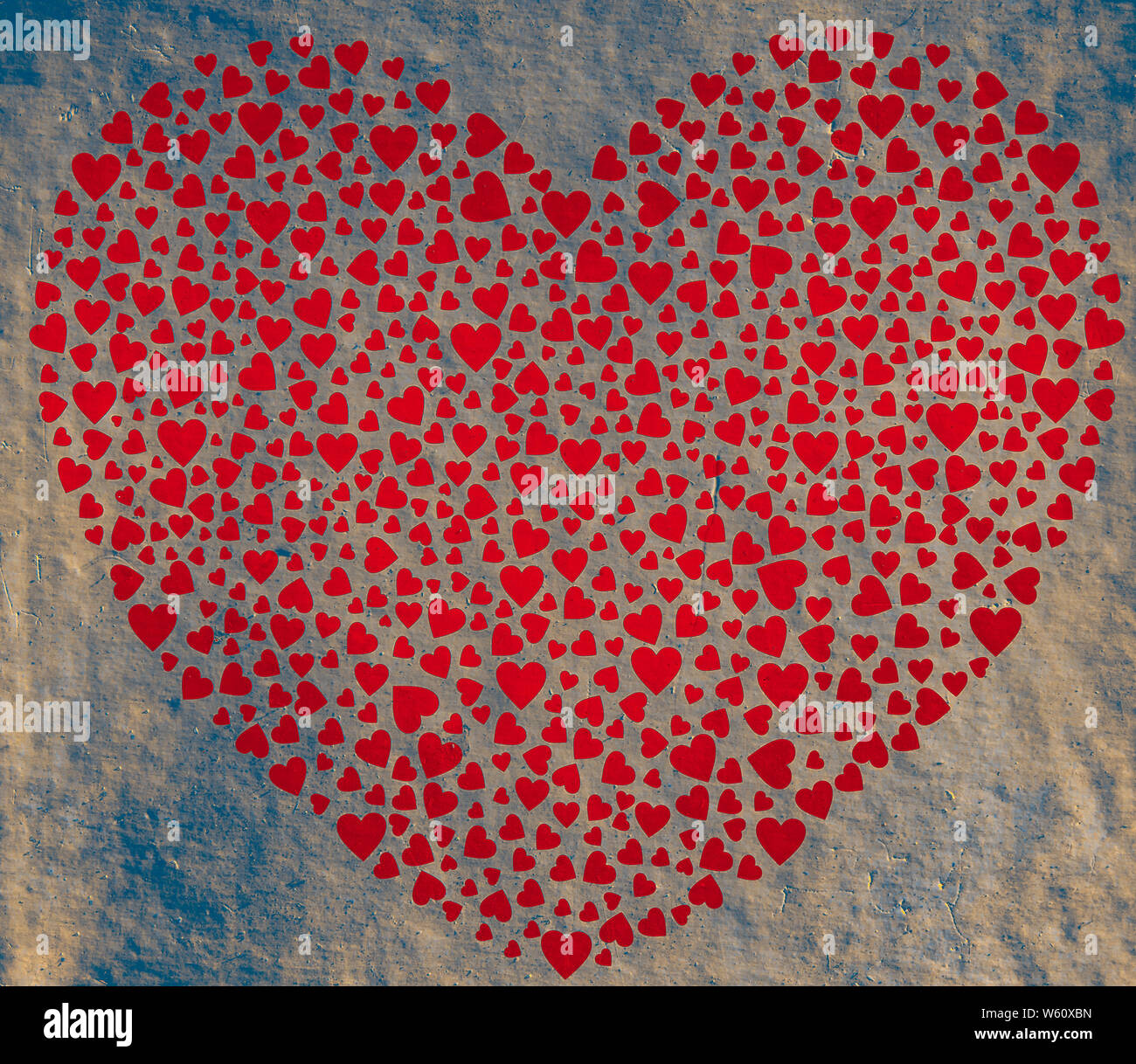 Colorful decorative objects in the shape of a heart Stock Photo - Alamy