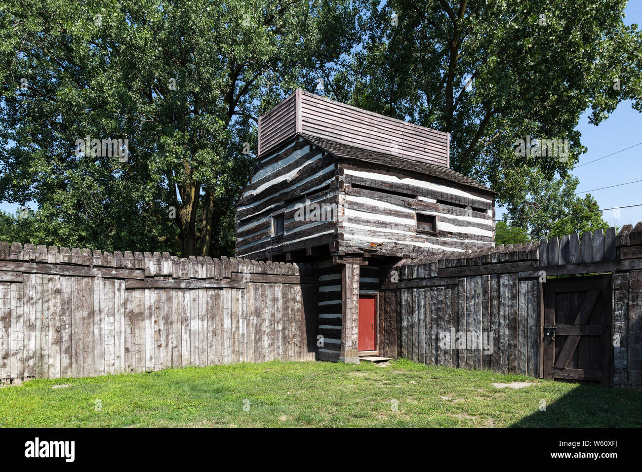 The fort's corner tower serves as lookout, standing guard over Historic ...
