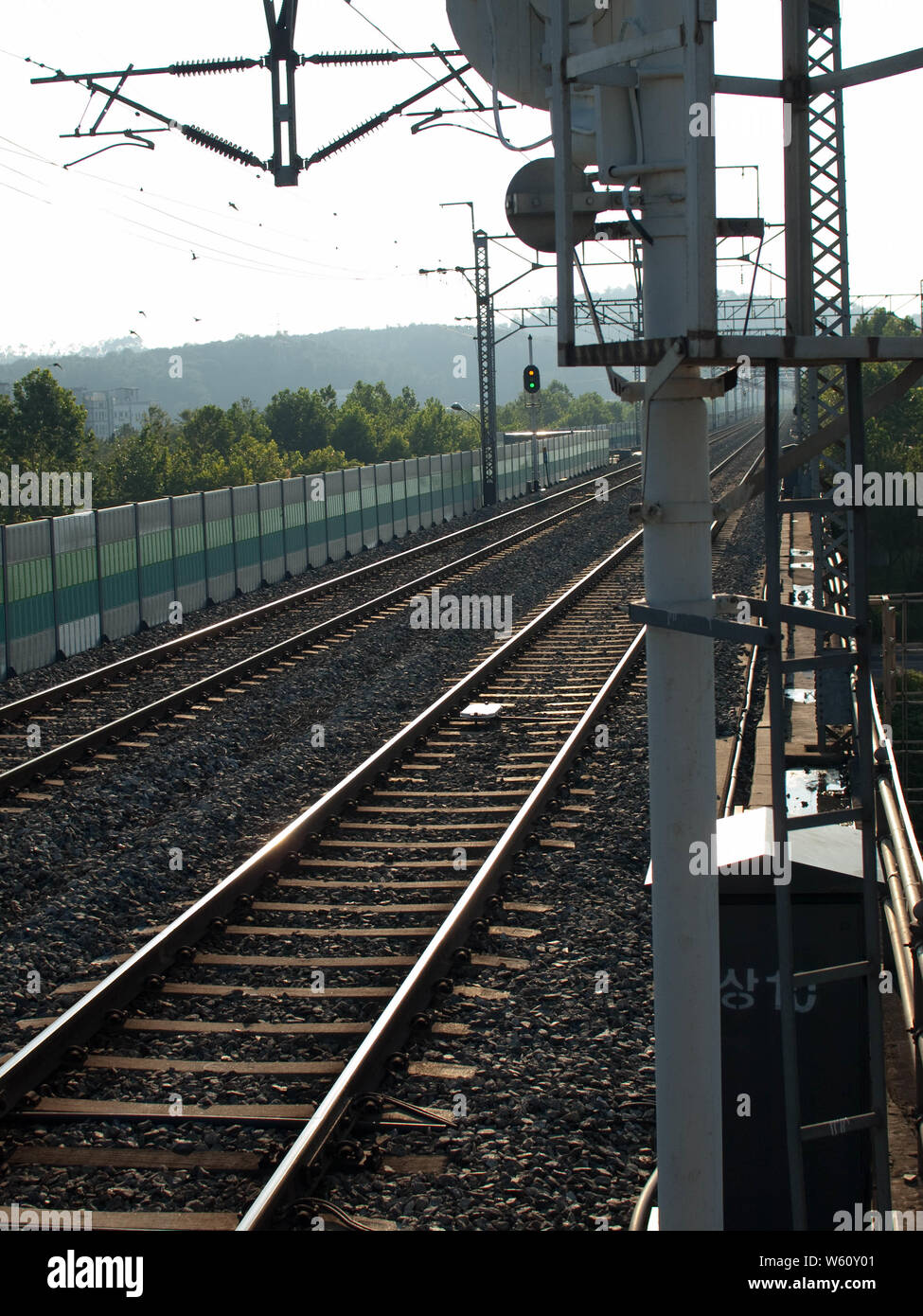 Railroad of Gojan Station, Korea Stock Photo - Alamy