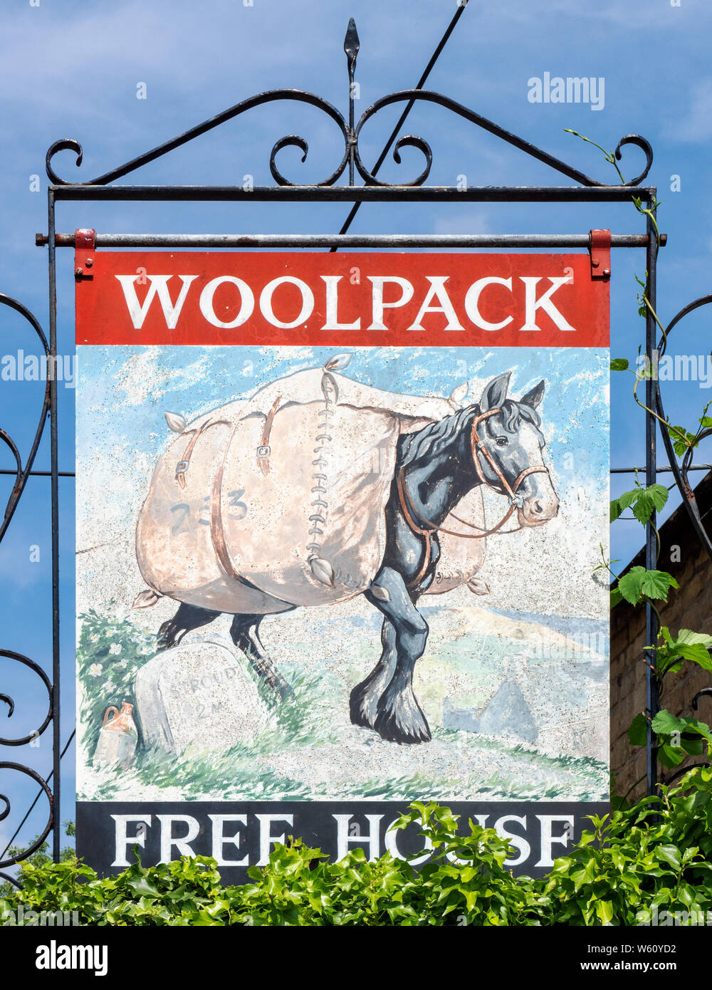 The Woolpack pub in Slad, Gloucestershire, England, UK, a small ...