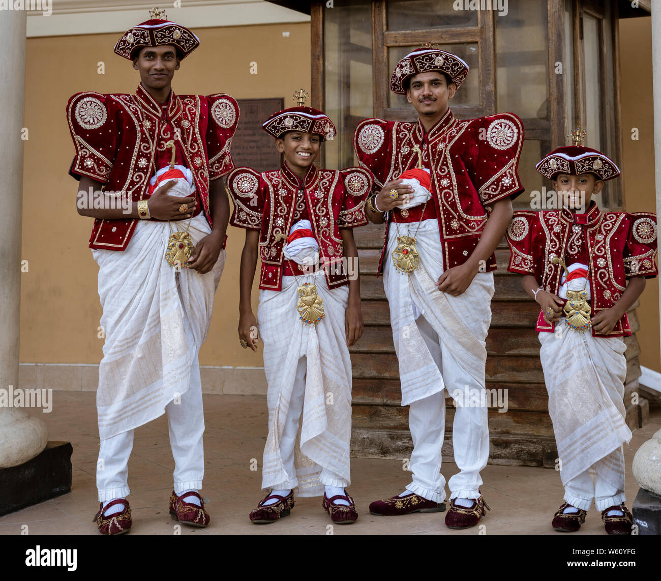 Kandy, Sri Lanka - 09-03-24 - Two Men and Two Boys Wait for Wedding ...