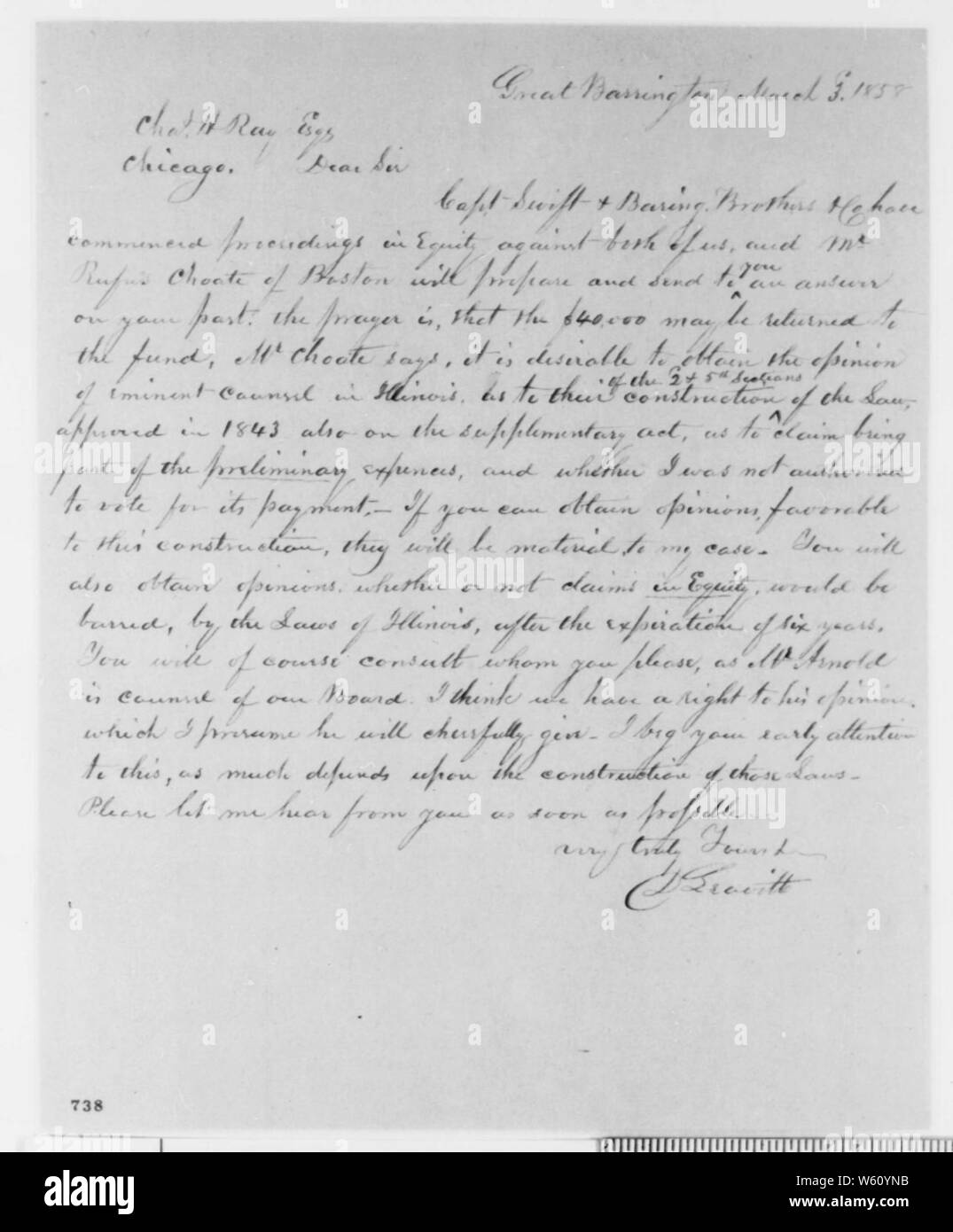 David Leavitt Charles H Ray letter Stock Photo - Alamy