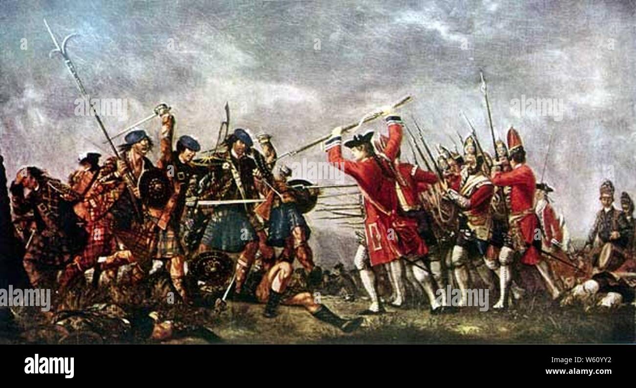 David Morier - Schlacht bei Culloden 1746 Stock Photo - Alamy