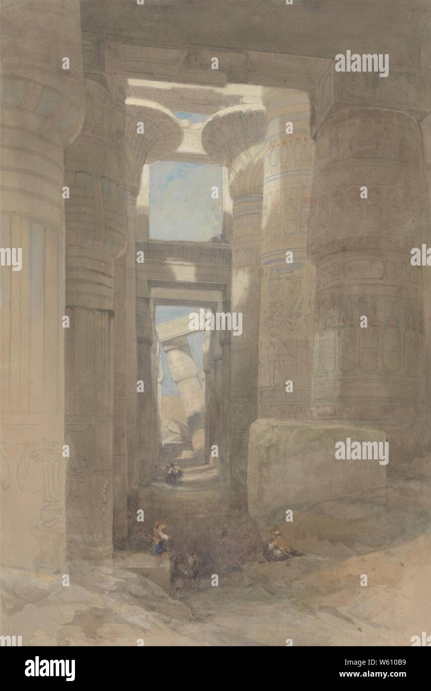 David Roberts - The Great Temple of Amon Karnak, The Hypostyle Hall ...