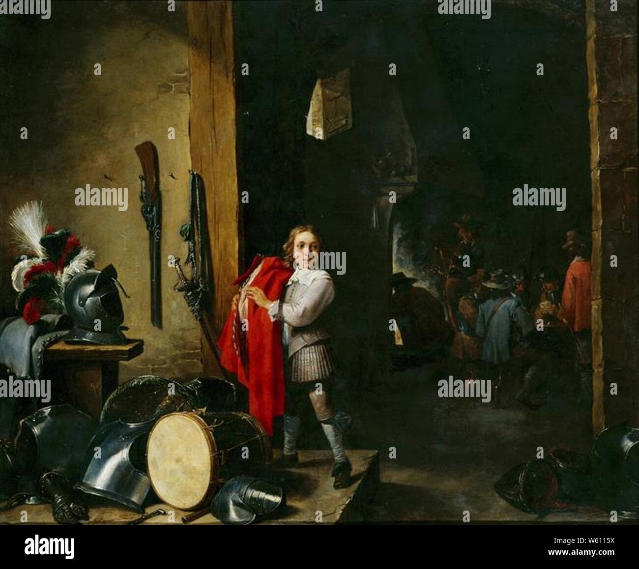 David Teniers (II) - The page in the guardroom Stock Photo - Alamy