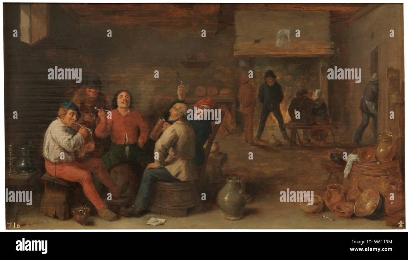David Teniers II - La conversación Stock Photo - Alamy