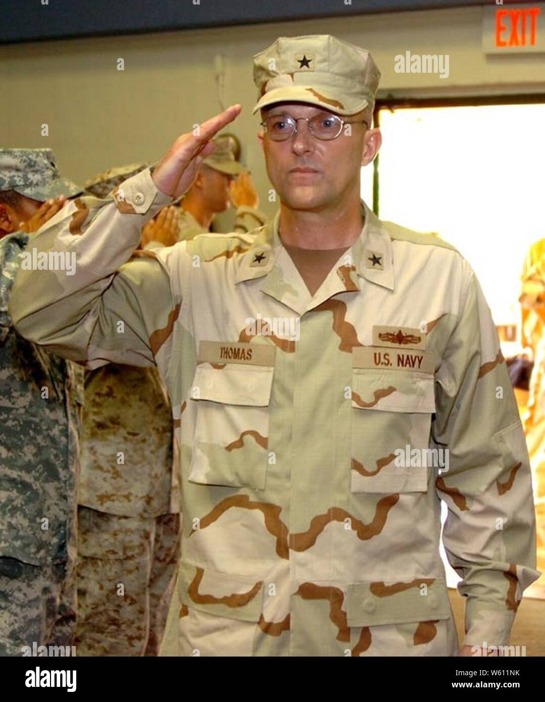 David Thomas salutes Stock Photo - Alamy