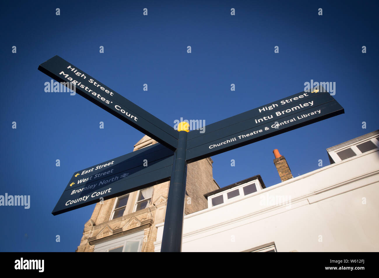 Street signage directions Stock Photo - Alamy