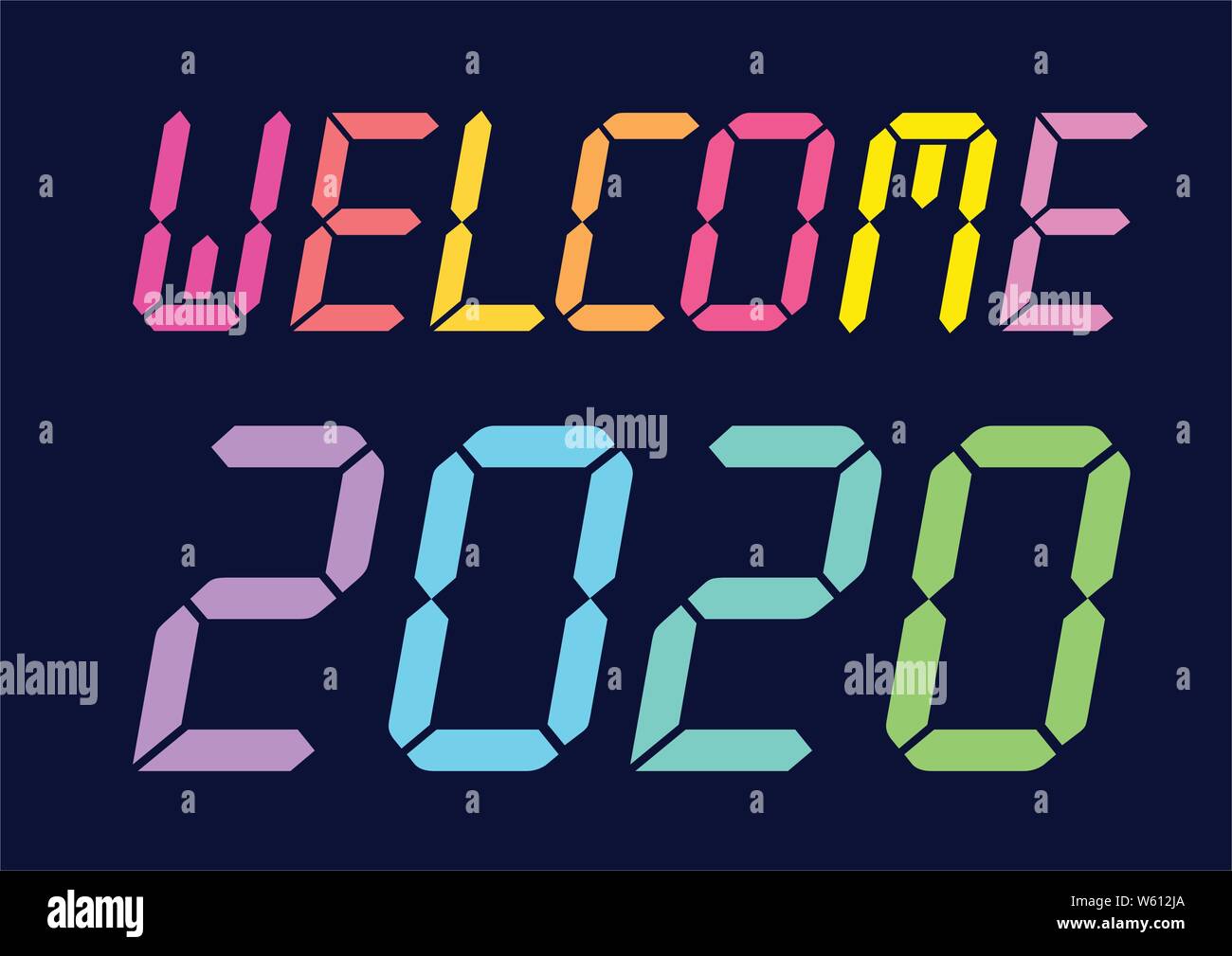 Welcome 2020 illustration vector greeting Stock Vector Image & Art - Alamy