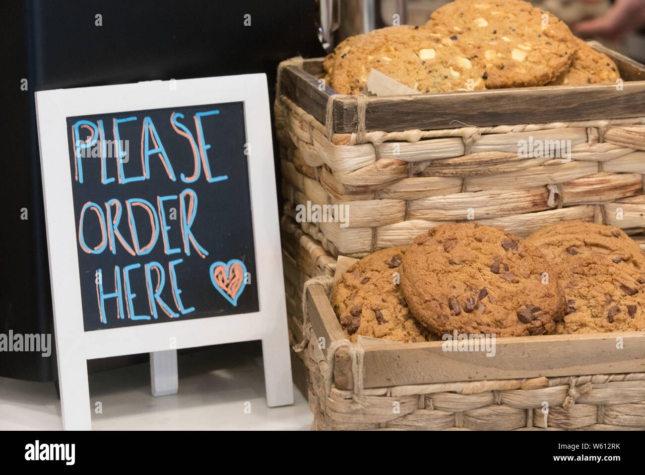 Cookies please order here sign Stock Photo - Alamy