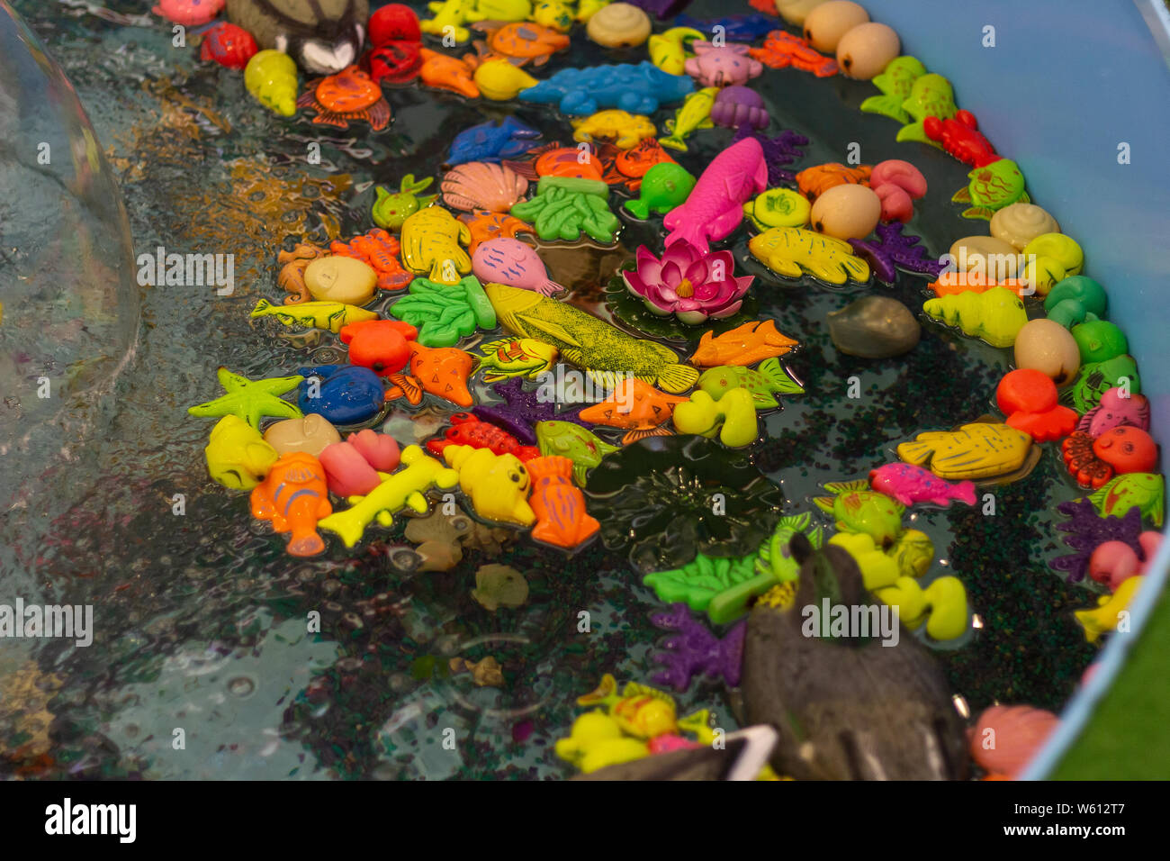 bath toys swimming water kid fun Stock Photo - Alamy