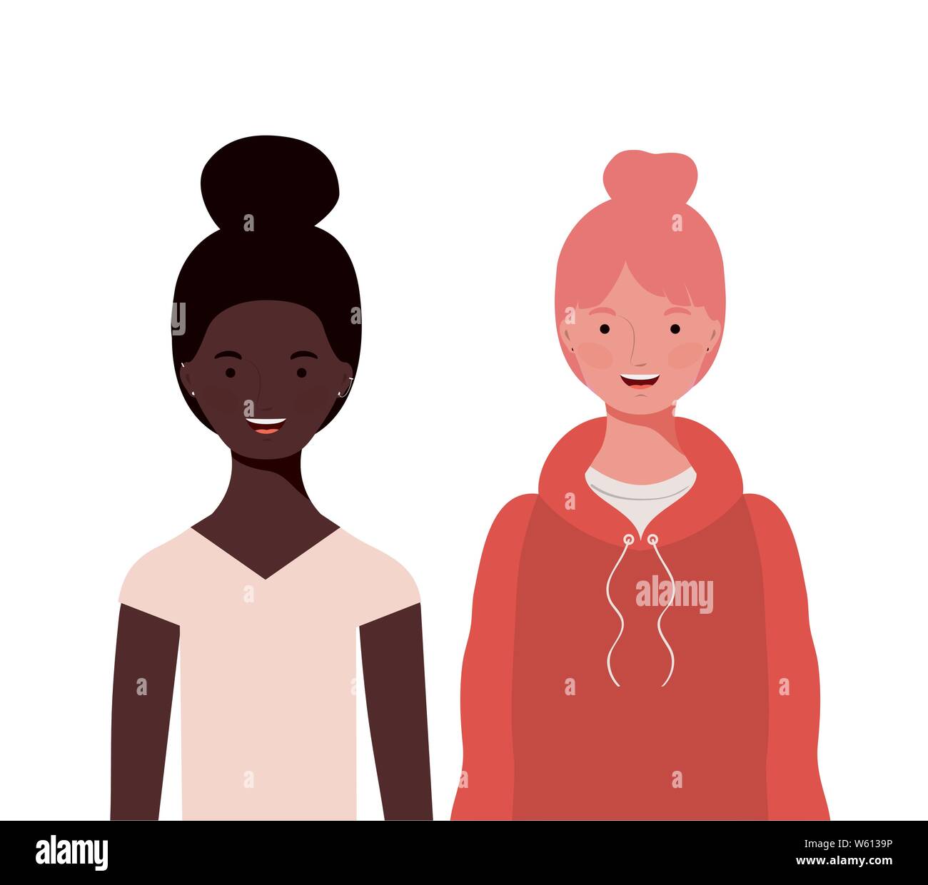 young women on white background Stock Vector Image & Art - Alamy