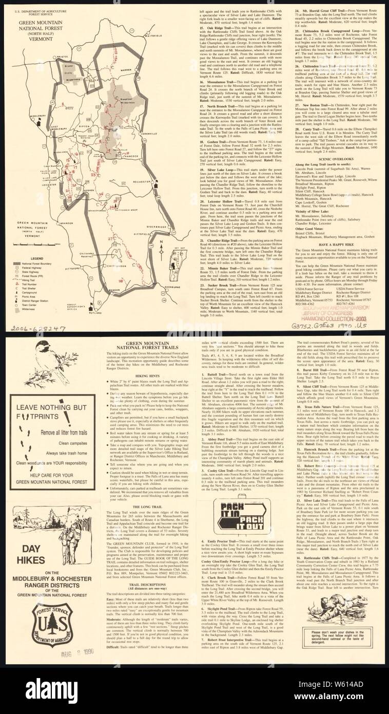 Day hikes on the Middlebury & Rochester Ranger Districts of the Green ...