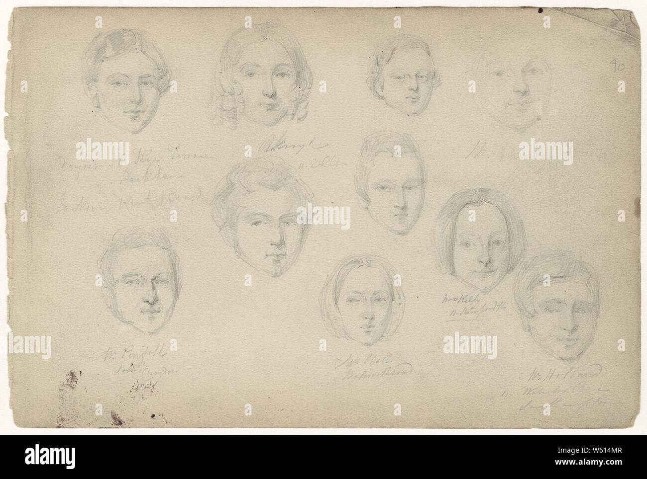 Dayner; W. Penfold; Mrs Bell; Mrs Kelly and six unknown sitters by ...