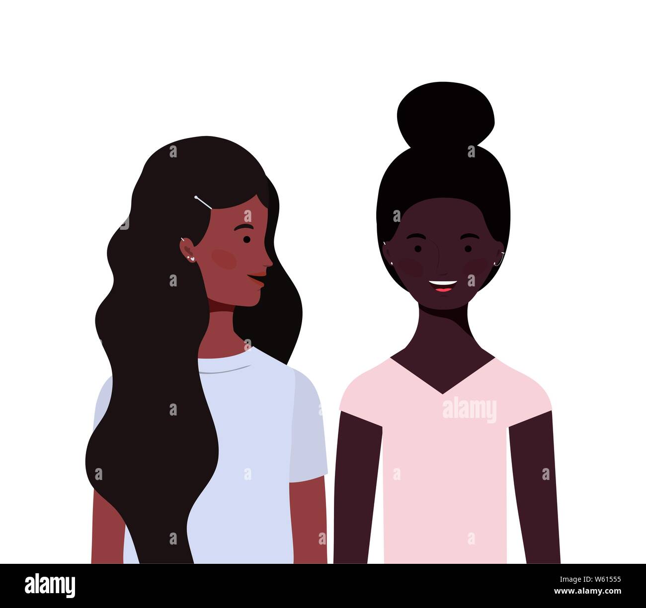 young women on white background Stock Vector Image & Art - Alamy
