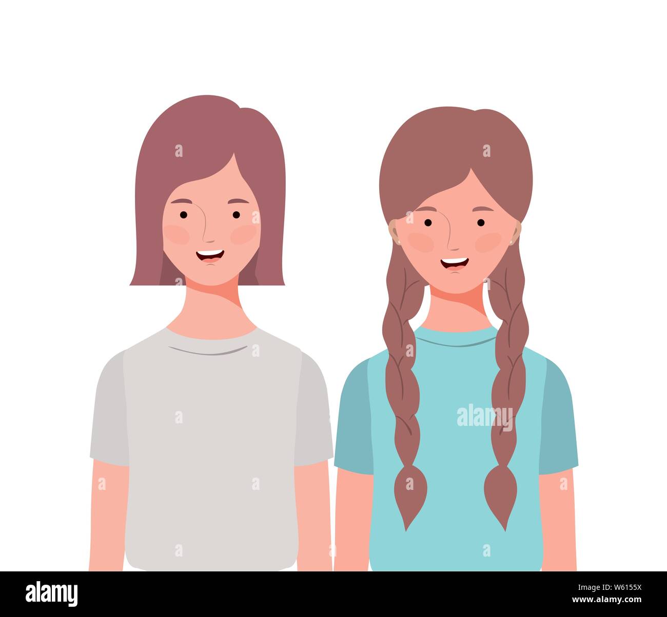 young women on white background Stock Vector Image & Art - Alamy