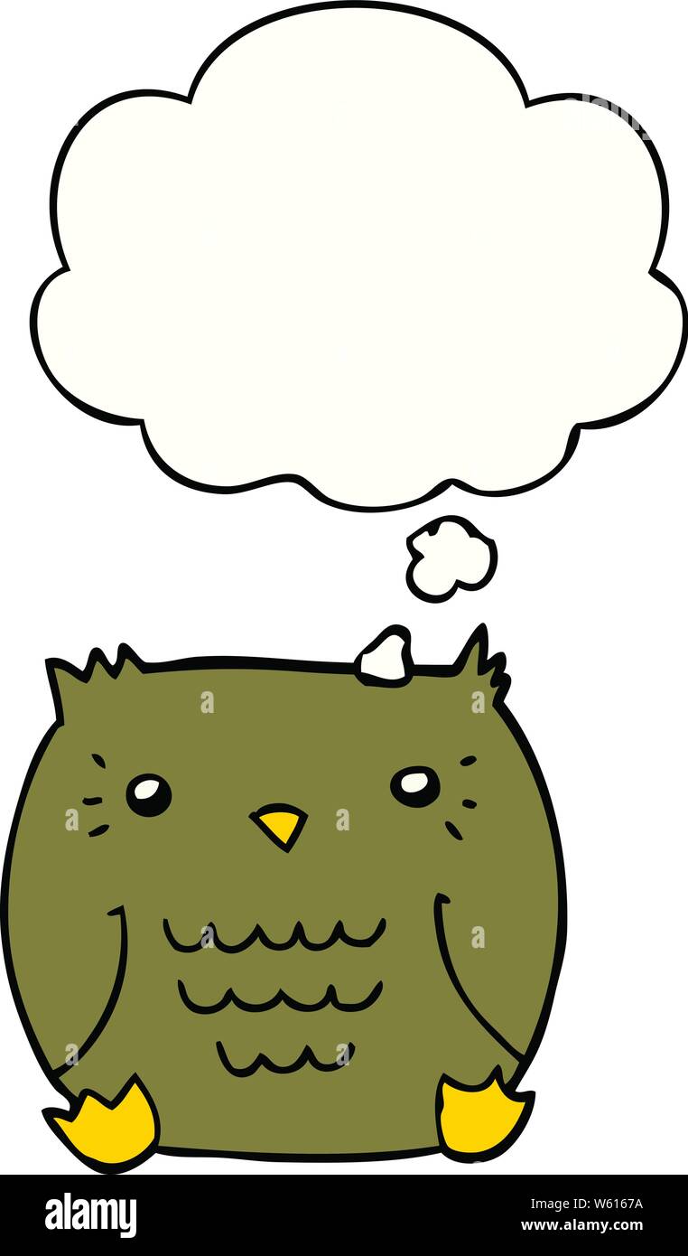 Cartoon owl thinking hi-res stock photography and images - Alamy