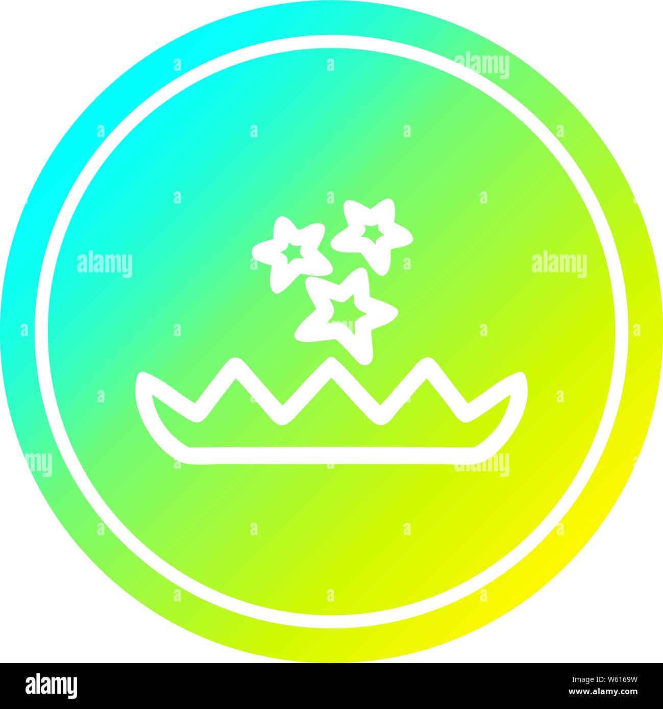 magical flower circular icon with cool gradient finish Stock Vector ...