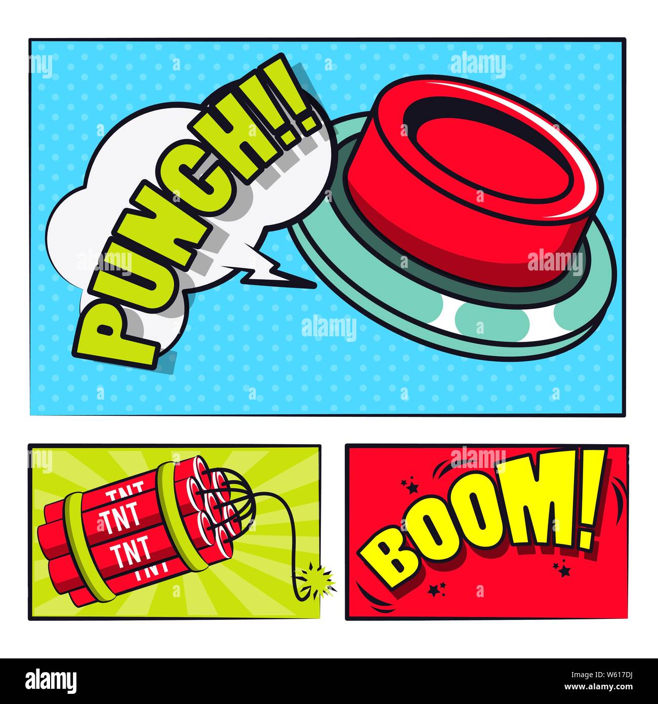 Tnt explosion Stock Vector Images - Alamy