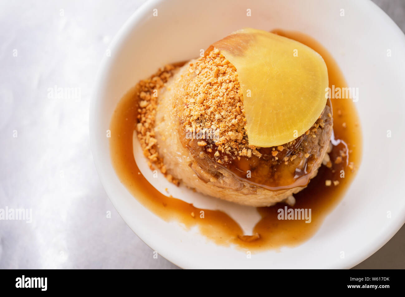 Rice pudding (Tube rice cake), popular delicious taiwanese street food ...