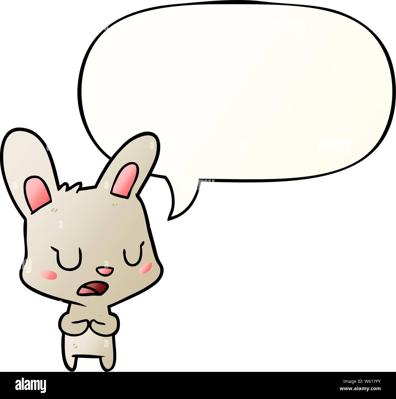 Cartoon Illustration Rabbit Talking High Resolution Stock Photography ...