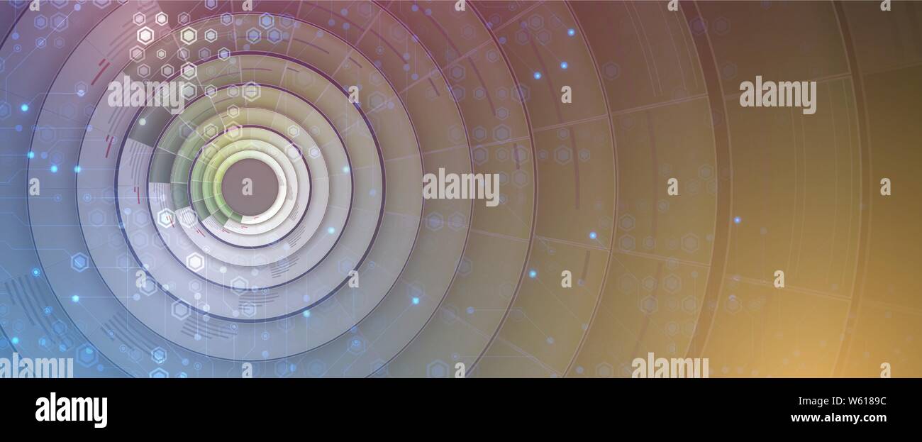 Abstract tech background. Futuristic technology interface with ...
