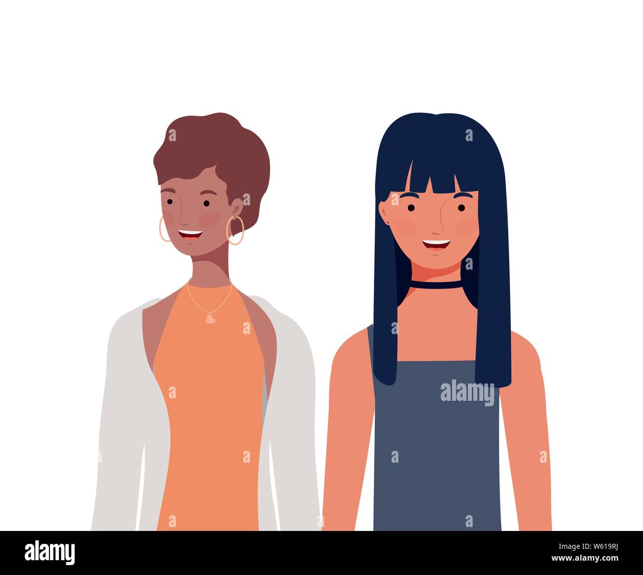 young women on white background Stock Vector Image & Art - Alamy