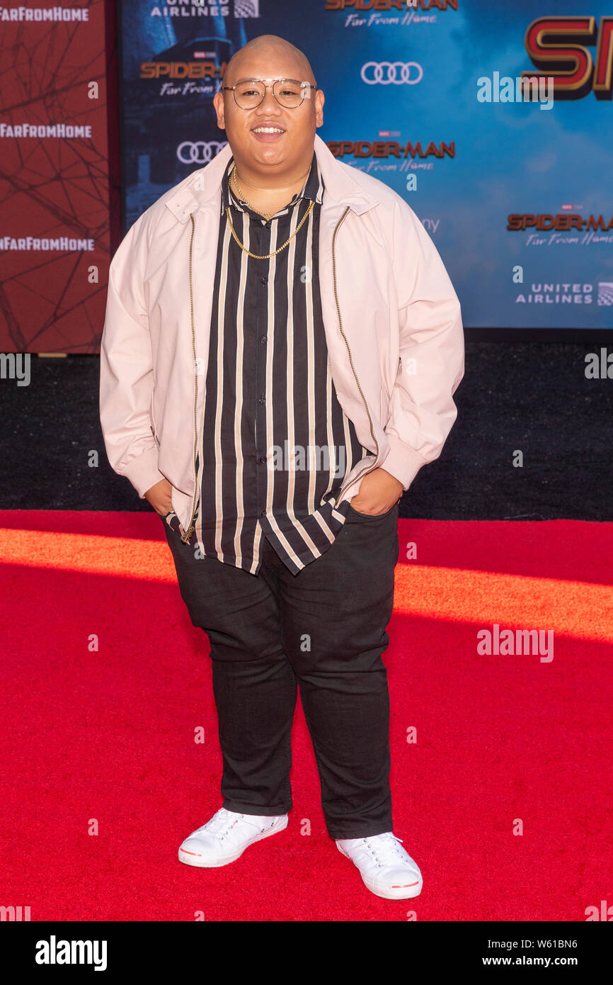 Hollywood, CA - July 26, 2019: Jacob Batalon attends premiere of Spider ...