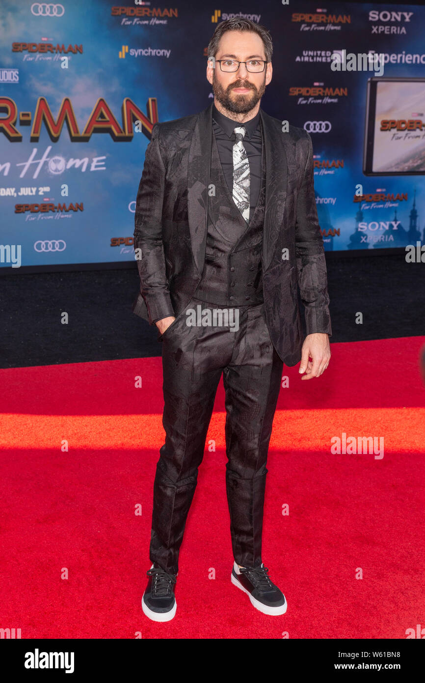 Hollywood, CA - July 26, 2019: Martin Starr attends premiere of Spider ...