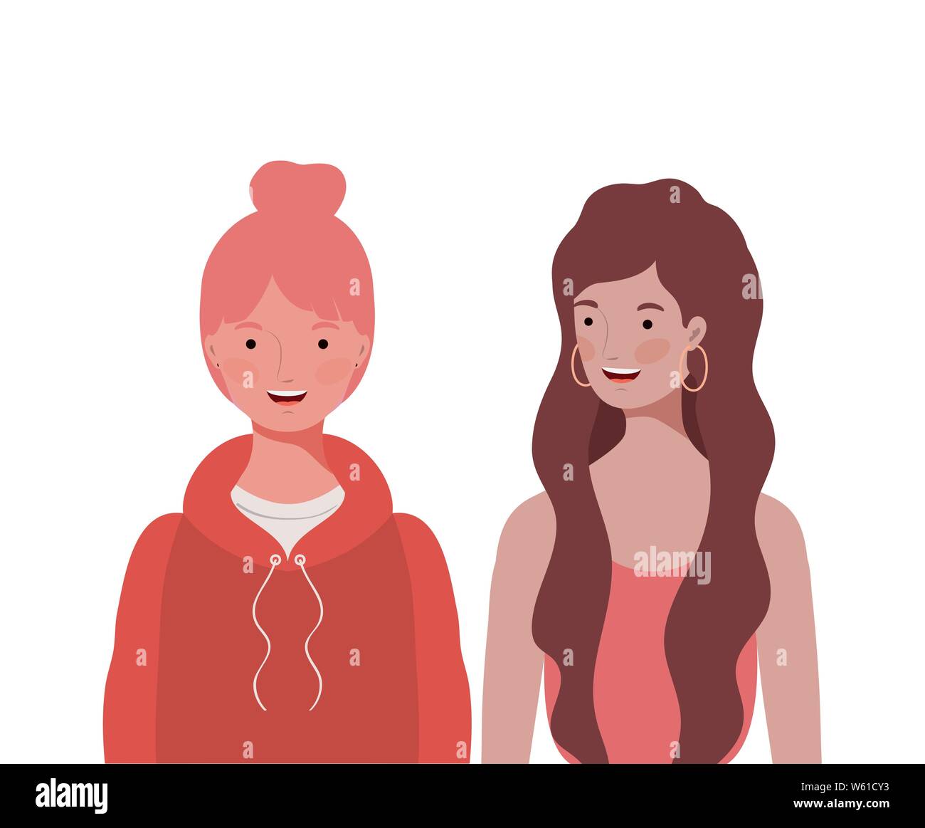 young women on white background Stock Vector Image & Art - Alamy