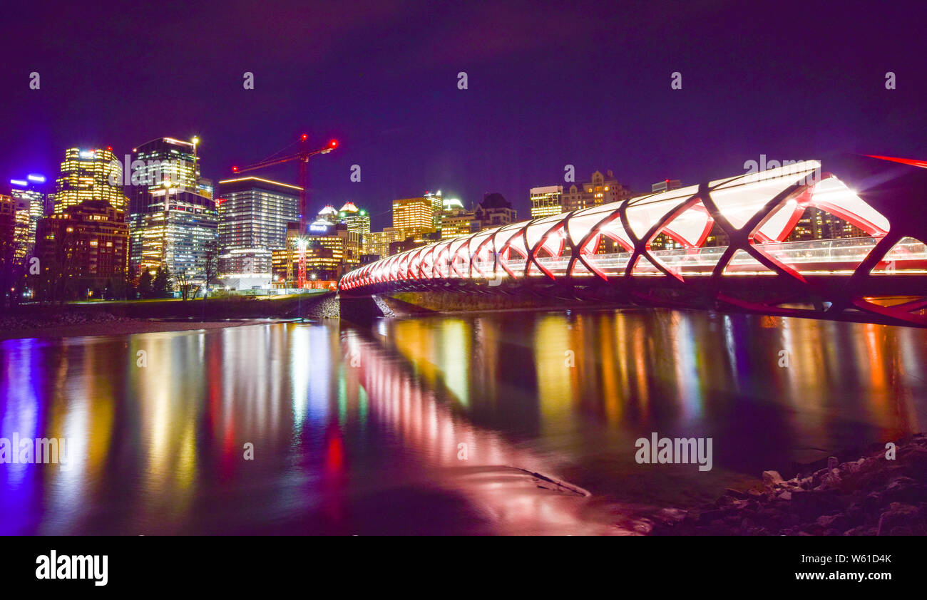 Peace bridge Calgary Landmarks Stock Photo - Alamy