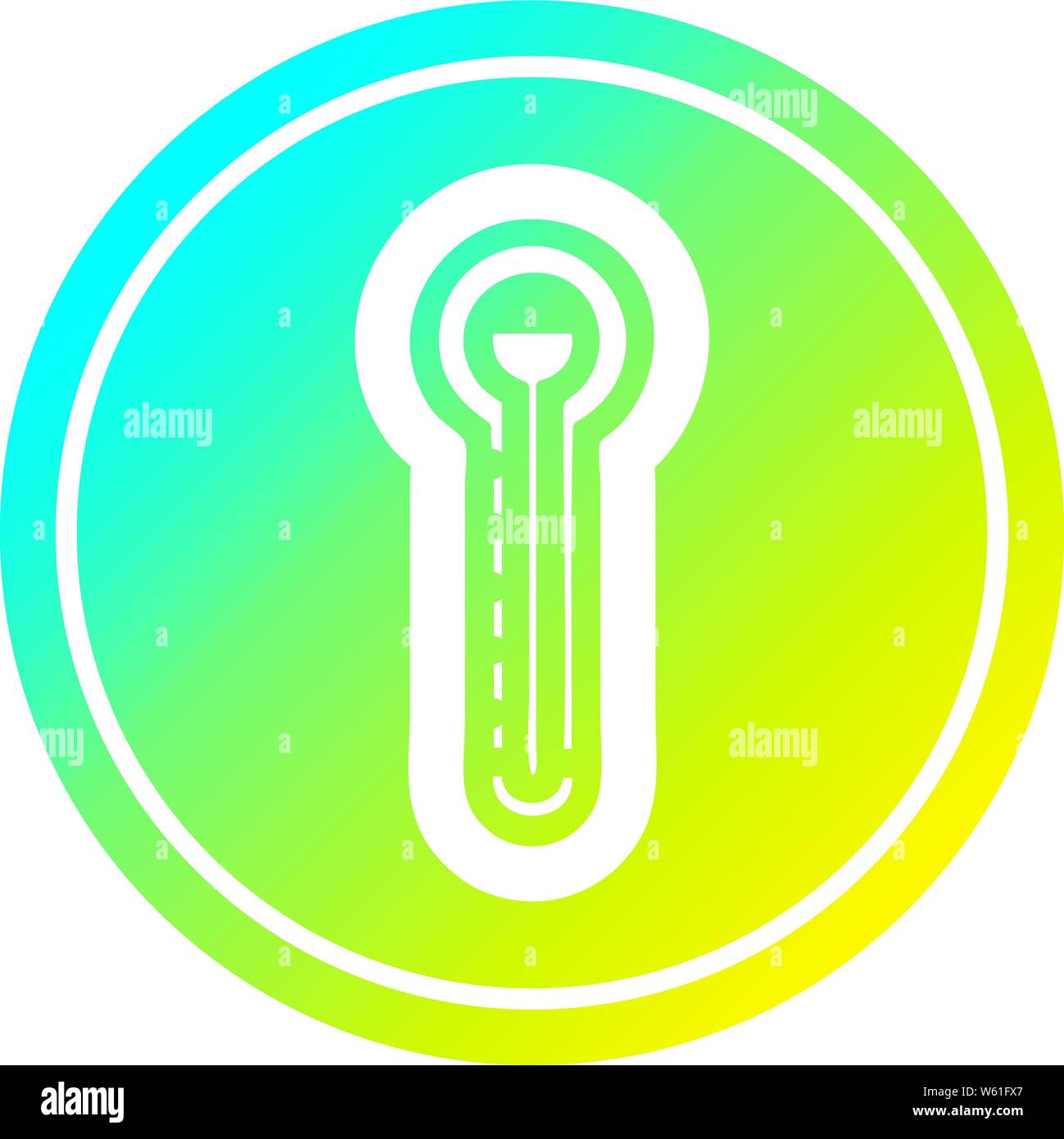 glass thermometer circular icon with cool gradient finish Stock Vector Image & Art - Alamy